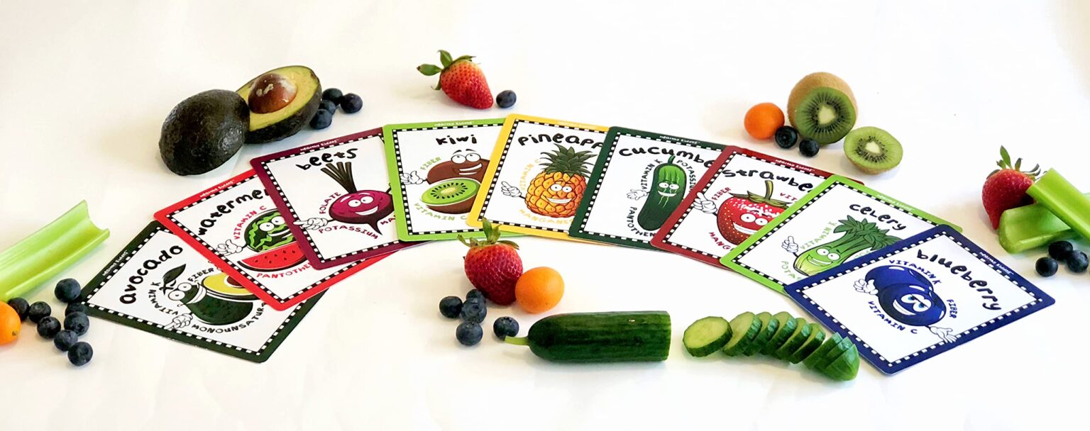 Fruit and Vegetable Food Flash Cards for Kids - Health Beet Nutrition Store